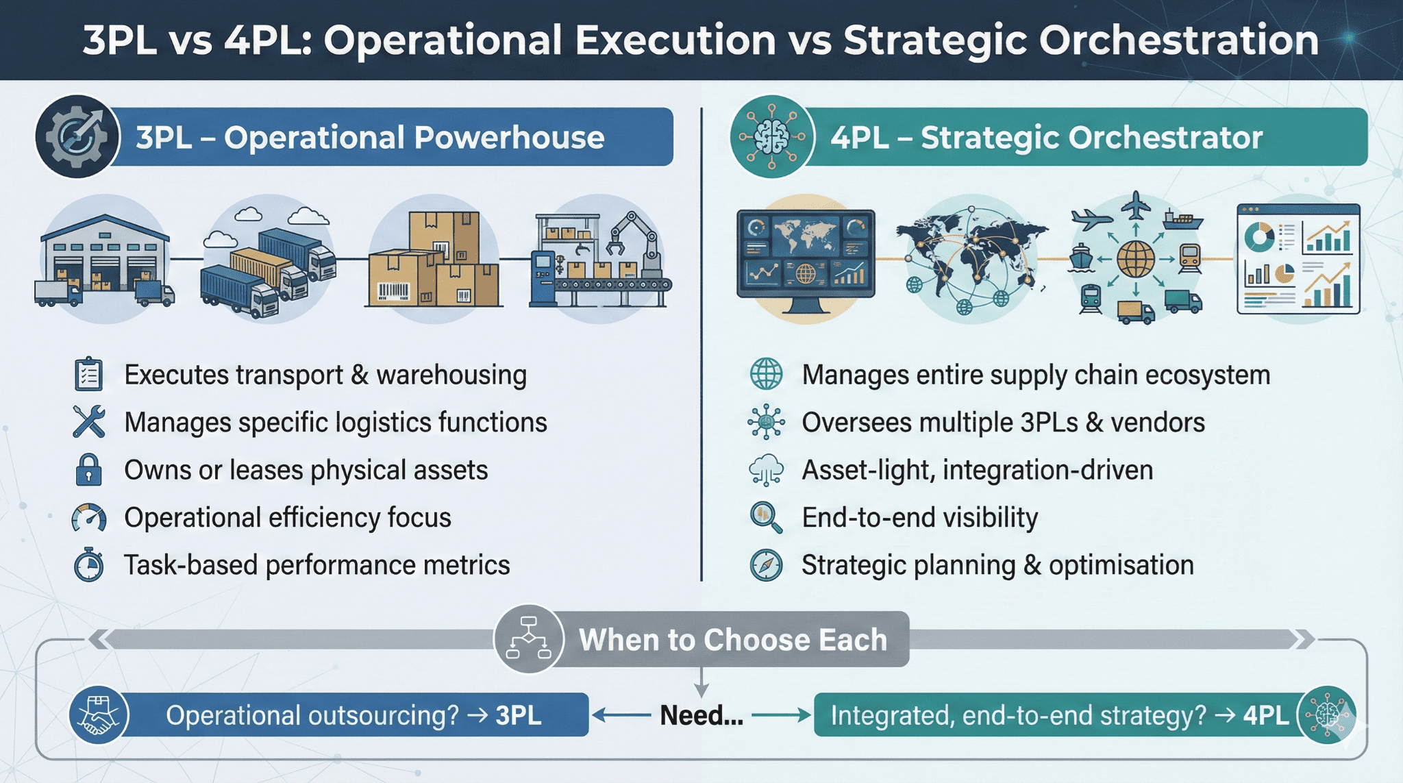 3PL vs. 4PL: Choosing the Right Logistics Model for Your Business